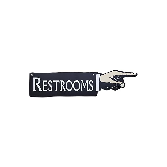 Buy Plasma Cut Dibond Aluminum Right Pointing Hand Restroom Sign 20”W x ...
