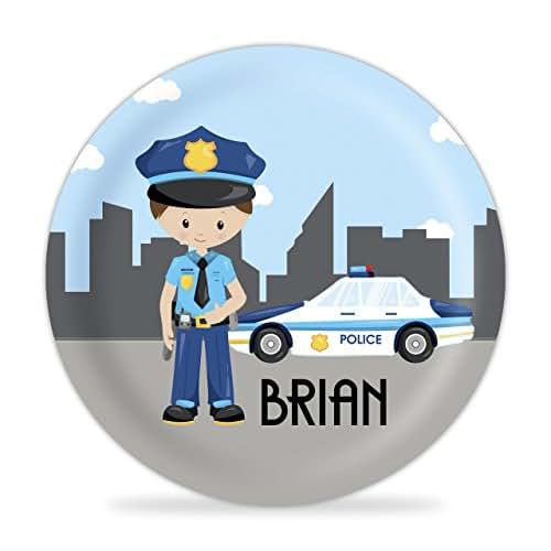 Amazon.com: Police Plate - Big City Police Officer Melamine ...