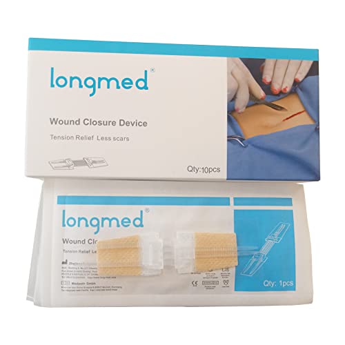 Longmed Emergency Wound Closures - 10 Pcs Zipper Wound Closure Device ...