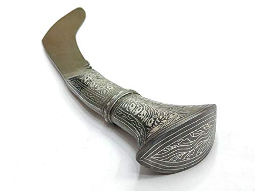 PH Artistic Dagger Knife Nepali Kukri Khukuri Machete Damascus Steel ...