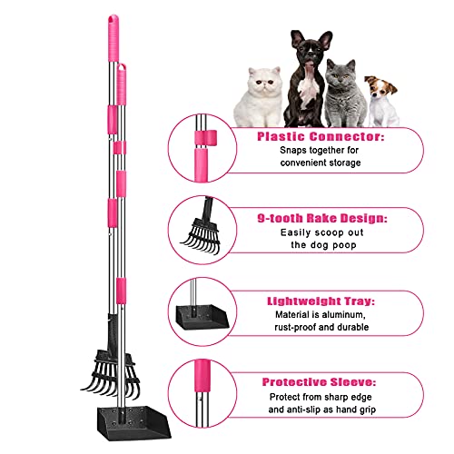 Cryptdogle Dog Pooper Scooper, Upgraded Adjustable Long Handle ...