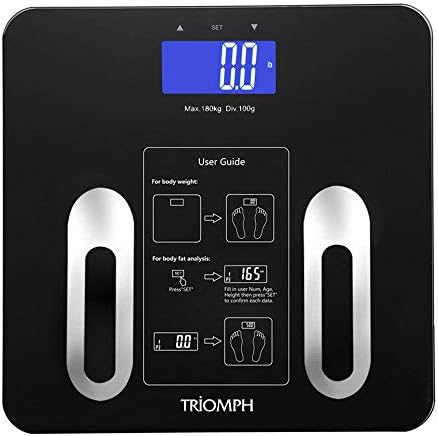 Triomph Digital Bmi Body Fat Scale with Step on Technology, 10 User ...