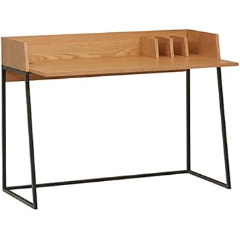 Amazon.com: Rivet Mid-Century Curved Wood Table Home Office Computer ...
