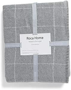 Roca Home Queen Size Camp Style Bed Blanket Thin White Crosshatch ...