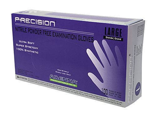 Adenna Precision 4 mil Nitrile Powder Free Exam Gloves (Violet, Large ...