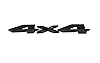 Shenwinfy Matte Black 4X4 Letter Rear Tailgate Badge Emblem Fit for ...