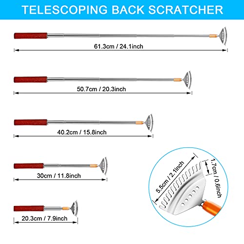 Azymi Back Scratcher Long Extendable, Stainless Steel Back Scratcher ...