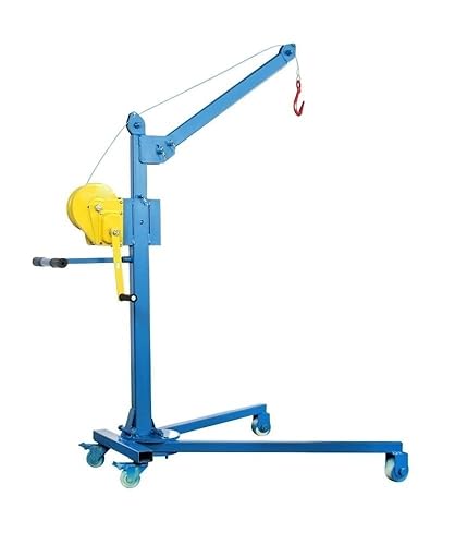 DOLUNTO Mobile Crane Hand Crank Folding Hoist, Home Vehicle Lift ...