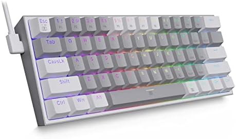 Redragon K617 Fizz 60% Wired RGB Gaming Keyboard, 61 Keys Compact ...