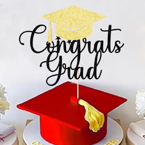 Sleyberoy Congrats Grad Cake Topper-2024 Graduation Cake Topper ...