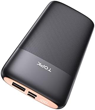 Power Bank, TOPK Portable Charger 10000mAh with LED Display PowerBank ...