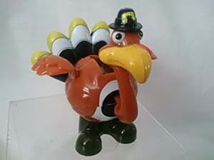 Amazon.com : Turkey Solar Character, Dancing Turkey Solar Bobble Head ...
