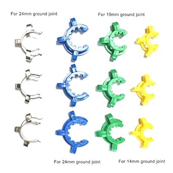 Keck Clip Kit 12 Pack - Assorted Sizes 14mm, 19mm, 24mm - Plastic and ...