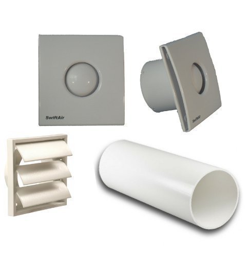 Buy STY100H Humidity + Run on Timer 4" 100mm Extractor Bathroom Fan ...