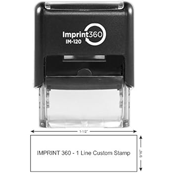 Amazon.com : One Line Custom Rubber Stamp (Black) : Office Products