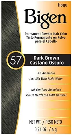 Bigen Permanent Powder Hair Color 57 Dark Brown 1 ea (Pack of 12) price ...