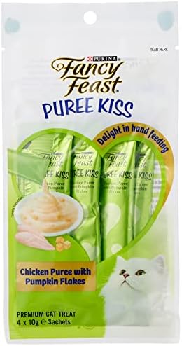 Fancy Feast Nestlé Purina Puree Kiss Chicken Puree With Pumpkin Flakes ...