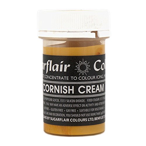 20 x Sugarflair CORNISH CREAM Pastel Edible Food Colour Paste for Cake ...