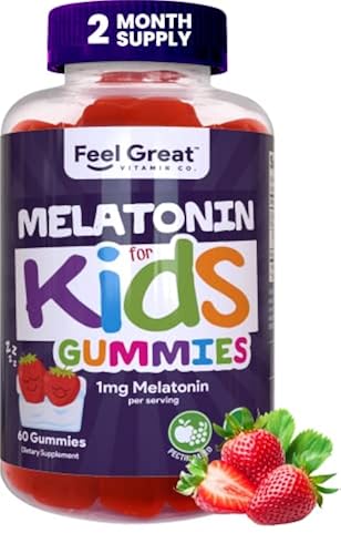 Feel Great Kids Melatonin Gummy | Strawberry Flavored Melatonin Gummies ...