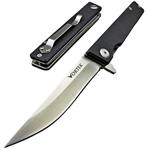 VORTEK Ball Bearing EDC Folding Flipper Pocket Knife - Ultra Smooth One ...