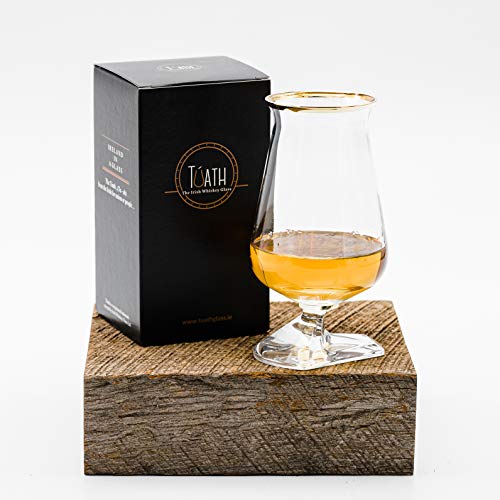 Irish Whiskey Glasses Set - Tuath Whiskey Glass Set of 2 - Gold Edition ...