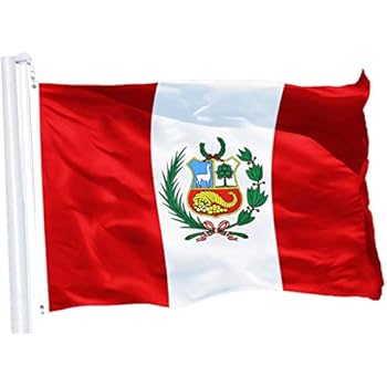 Amazon.com : Peru National Flag 3 x 5 NEW 3x5 Large Peruvian Banner ...