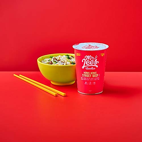 Mr Lee's Hong-Kong Street-Style Beef Instant Ramen Cup Noodles, Gluten ...