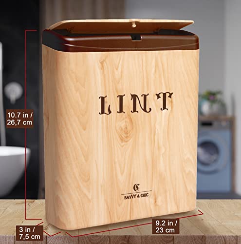 LINT BIN for Laundry Room with Lid | Magnetic & Mountable | Storage ...