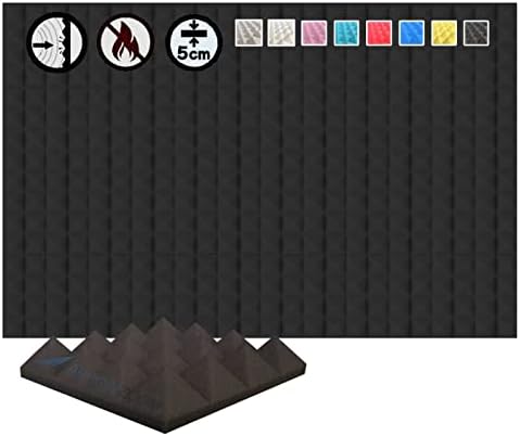 سعر Arrowzoom 24 Black Acoustic Panels Pyramid Sound Absorbing Acoustic ...