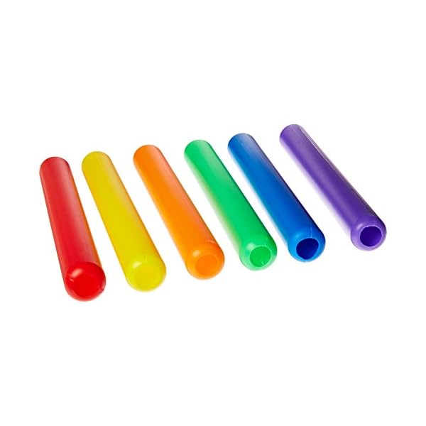 Sportime Beginner Relay Batons, 11-1/2 Inches, Assorted Colors, Set of ...