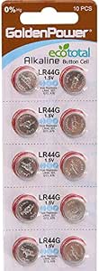 Golden Power LR44GH Alkaline Button Cell 1.5V Batteries Hi-Pro ...
