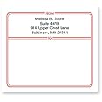 Amazon.com : Red Double Border Personalized Shipping Labels : Office ...
