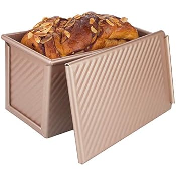 Amazon.com: Pullman Loaf Pan with Lid, A+Selected 8x4inch Nonstick ...