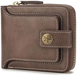 KASTWAVE Mens Wallets, PU Leather Wallet with Coin Purse, Mini Bifold ...