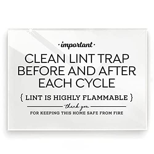 Amazon.com: Please Clean Lint Trap Sign ~ 5x7 Inches ~ Ready to Stick ...