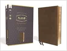 NASB, Single-Column Reference Bible, Wide Margin, Leathersoft, Brown ...