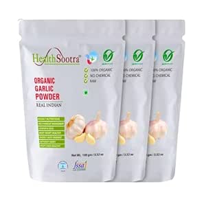 Healthsootra Organic Garlic Powder (300gm) (3 x 100gm), Ready to Use ...