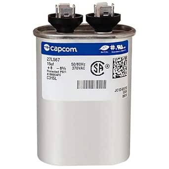 15 uf MFD 370 VAC Capcom Oval Run Capacitor # C315L 27L567: Amazon.com ...