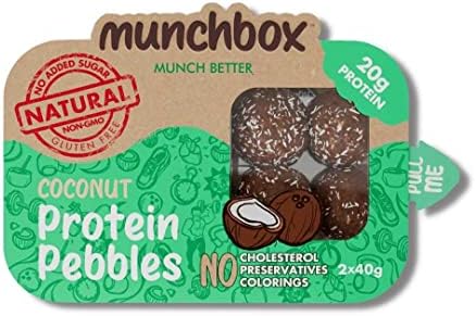 سعر Munchbox Protein Pebbles Coconut, 80g (Pack of 1) فى السعودية | بواسطة امازون السعودية | كان ...