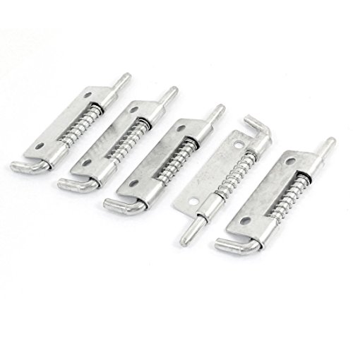 uxcell Locked Spring Loaded Metal Barrel Bolt Latch, 9cm, 5 Piece ...