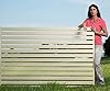 Stratco Aluminum Slat Fencing Kit (White) 94” x 71" Horizontal Privacy ...