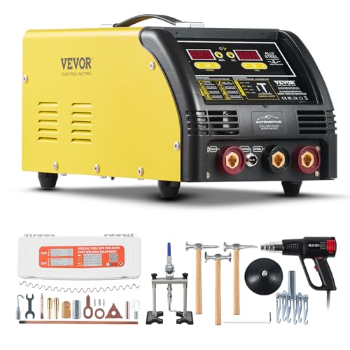 VEVOR Dual Pro Stud Welder Deluxe AL/Fe Dent Repair Kit, Professional 5KW Welder with Auto ...
