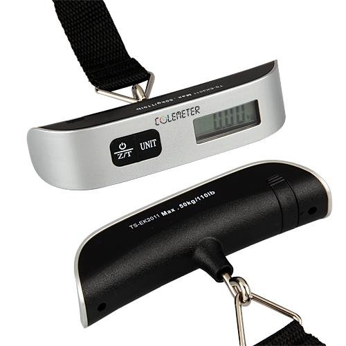 COLEMETER BILANCIA DIGITALE PESA BAGAGLI VALIGIE 50kg CON TERMOMETRO ...