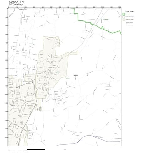 ZIP Code Wall Map of Algood, TN ZIP Code Map Laminated in Dubai - UAE ...
