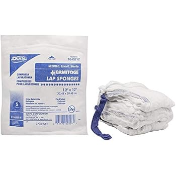 Amazon.com: DUKAL 10-0012 Laparotomy Sponge, Prewashed, Xray, soft pack ...