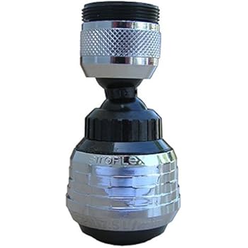 LASCO 09-1228 Faucet with Swivel Spray Siroflex Dual Thread, White ...