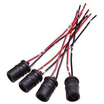 Amazon.com: HUIQIAODS T10 W5W 194 LED Bulbs Female Pigtail Sockets ...