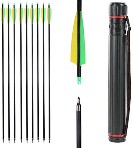 IRQ 32 Inch Archery Carbon Arrows for Recurve Bow, Carbon Arrow and ...