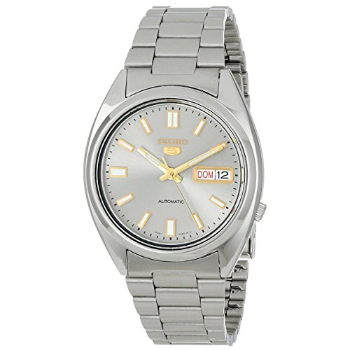 Seiko Men's SNXS75 Seiko 5 Automatic Grey Dial Stainless-Steel Bracelet ...