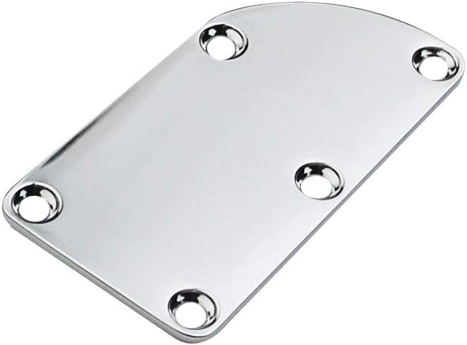 Guyker Guitar Neck Control Plate - 5 Hole Metal Asymmetrical Curved ...